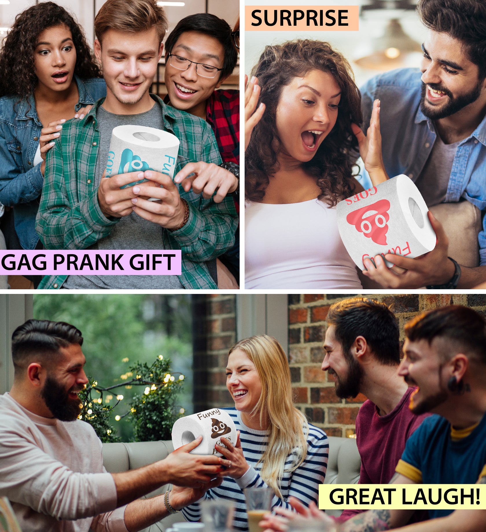 Printed TP Customized Printed Toilet Paper Gift Set, Personalized Desi ...